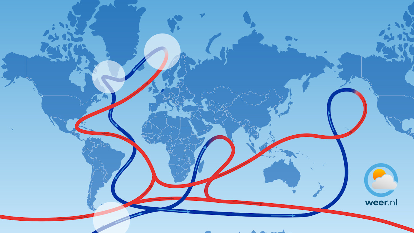 Warme golfstroom op zijn zwakst in duizend jaar - Weer.nl