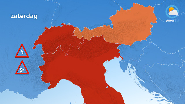 Code rood in delen van Alpen en Noord-Italië - Weer.nl